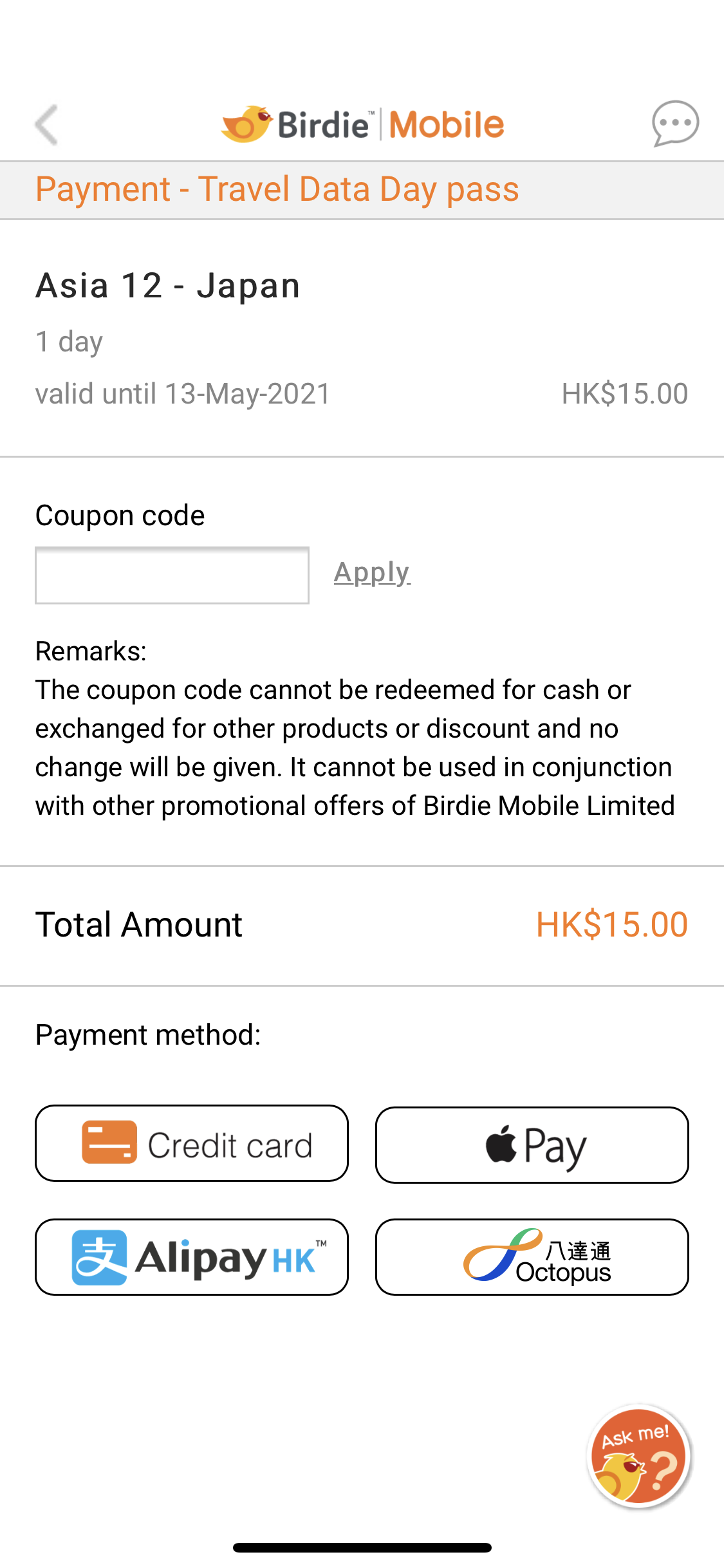 Guide/FAQ: Travel Data Day Pass > How it works - Birdie